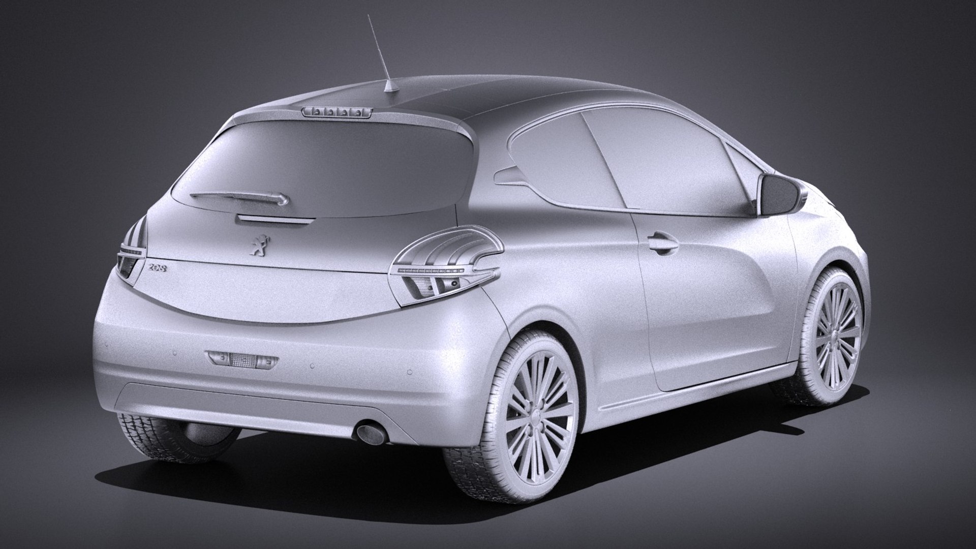3D Peugeot 208 3-door - TurboSquid 1201144