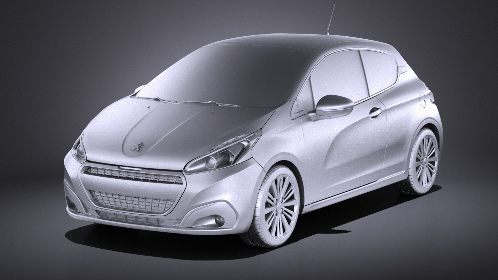 3D Peugeot 208 3-door - TurboSquid 1201144