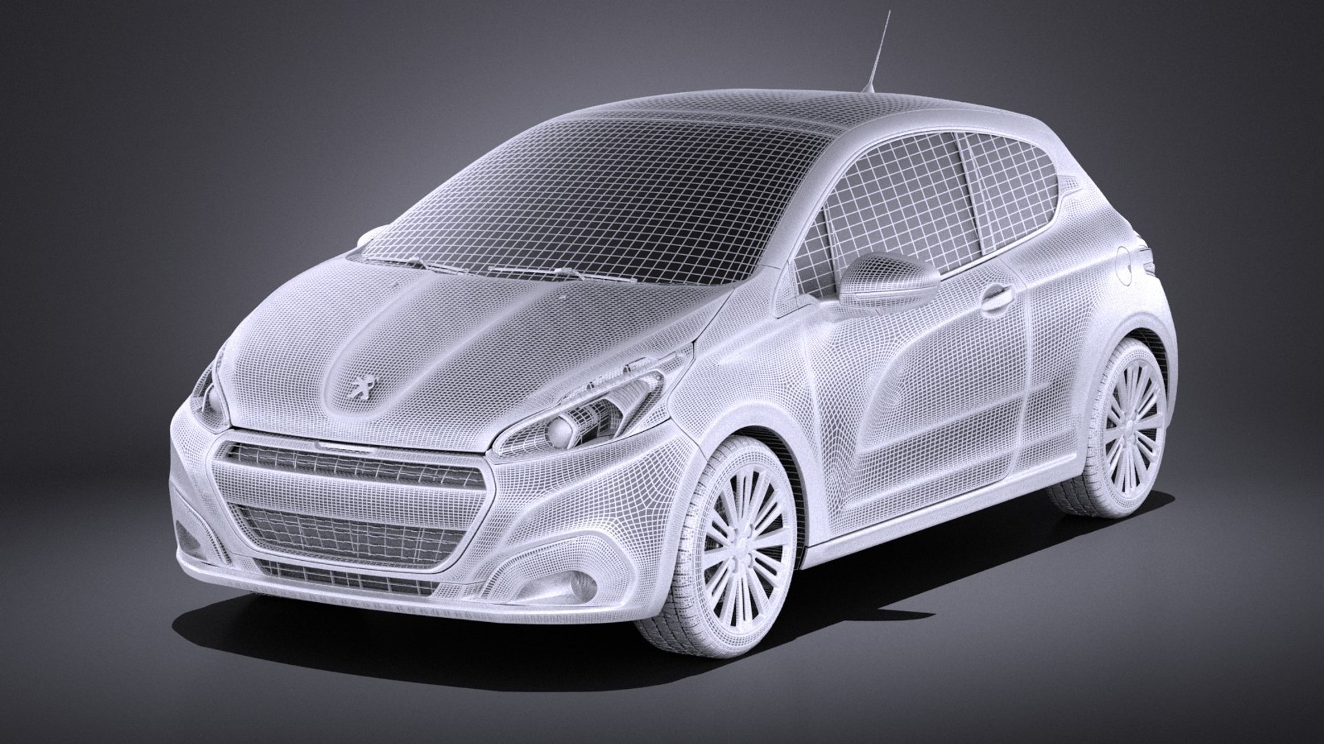 3D Peugeot 208 3-door - TurboSquid 1201144