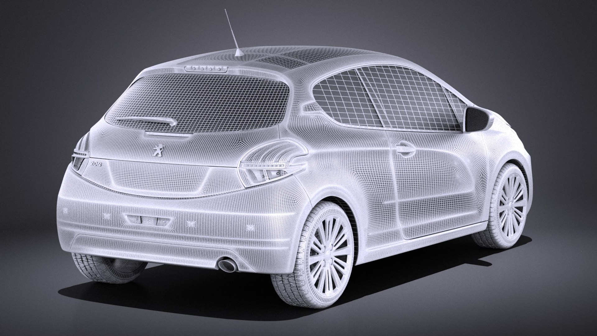 3D Peugeot 208 3-door - TurboSquid 1201144