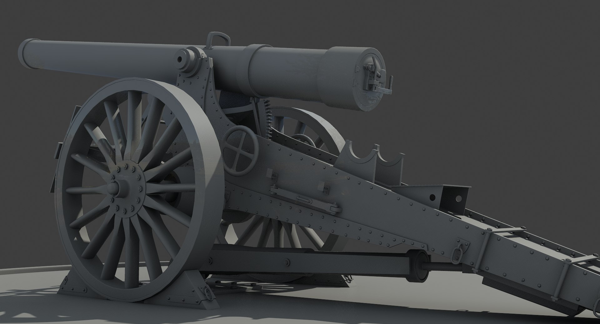 World War Cannon 3D Model - TurboSquid 1342242