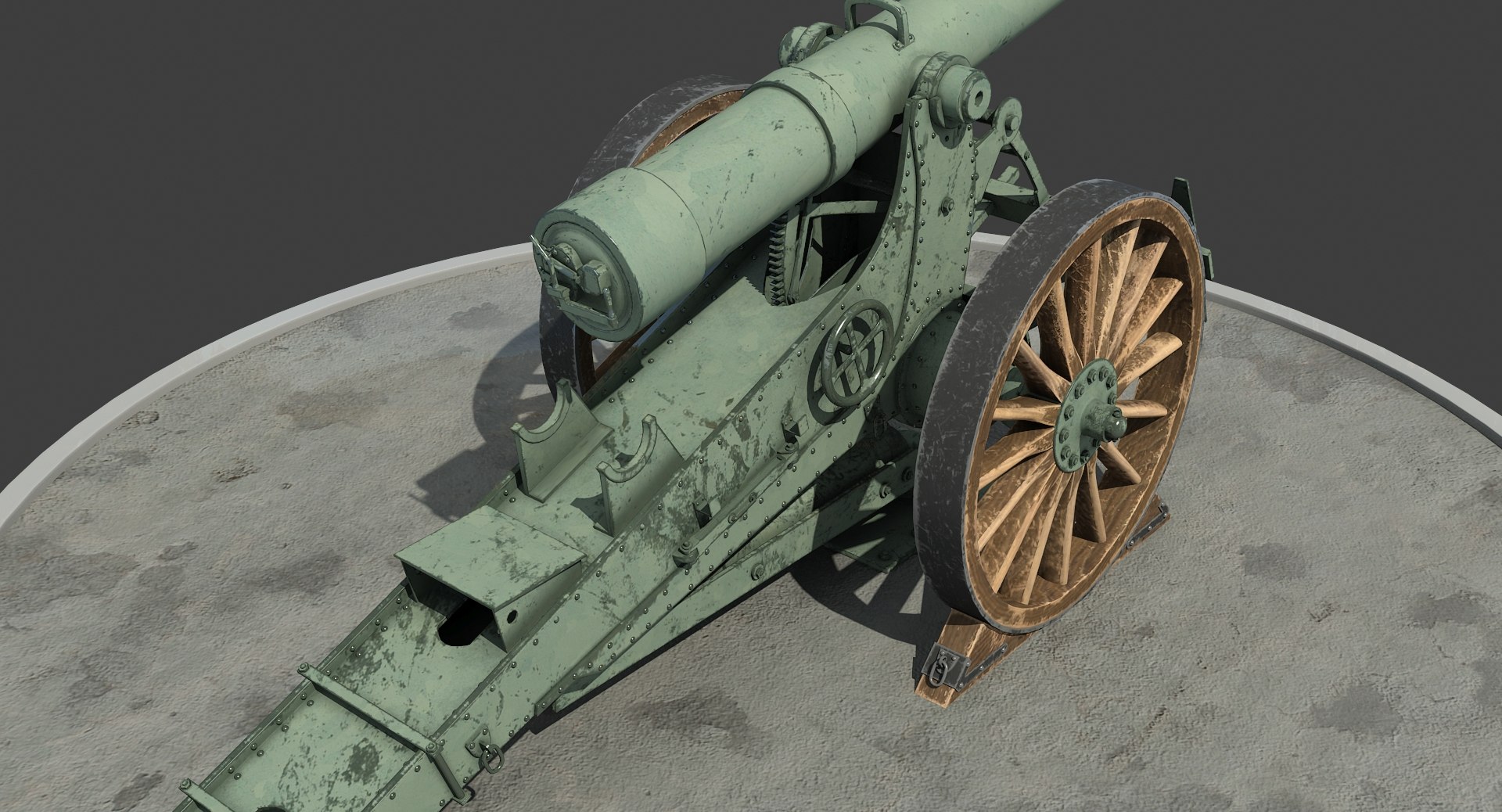 World War Cannon 3D Model - TurboSquid 1342242