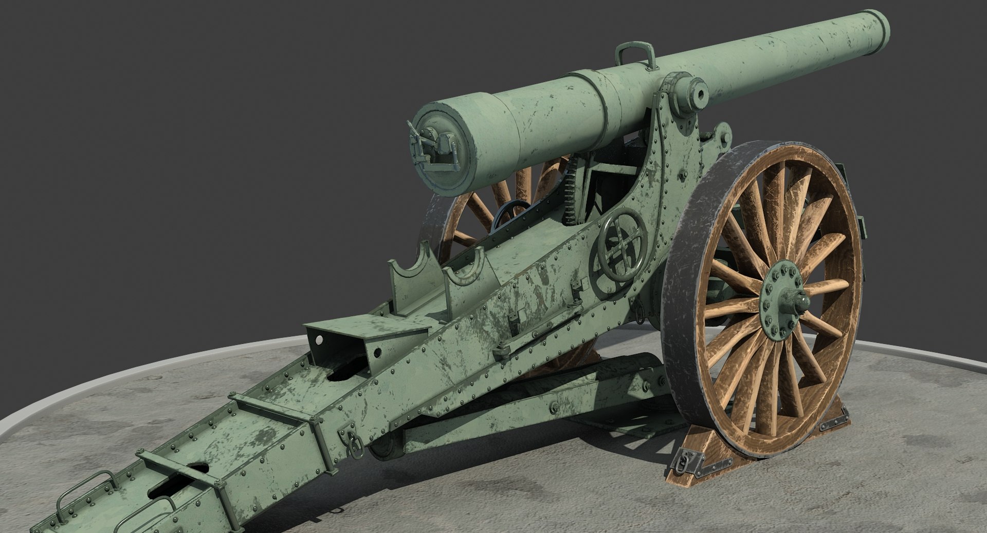 World War Cannon 3D Model - TurboSquid 1342242