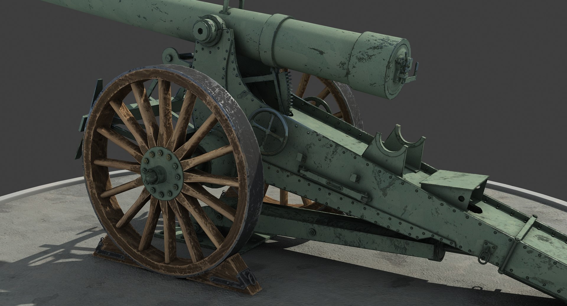 World War Cannon 3D Model - TurboSquid 1342242