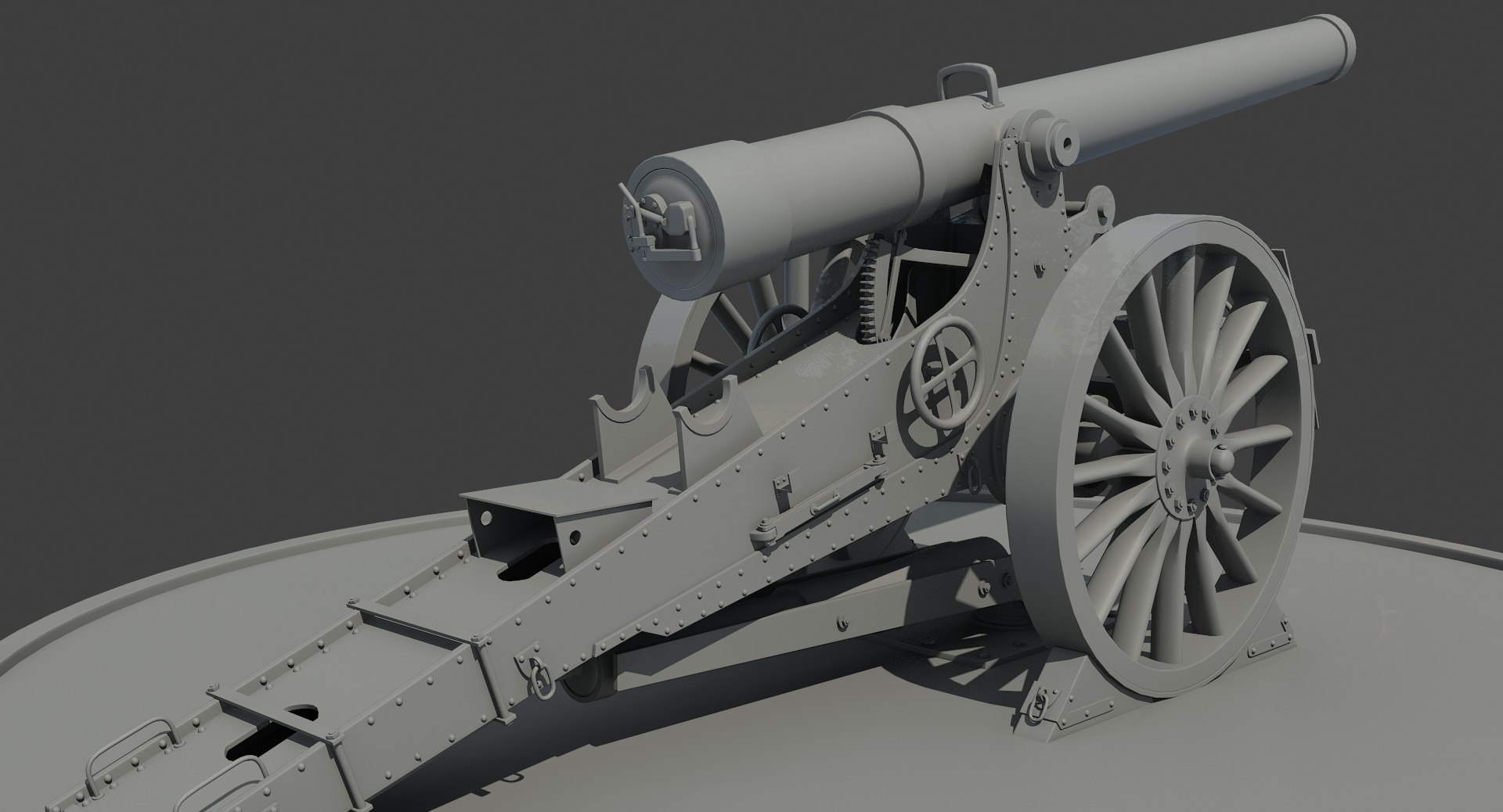 World War Cannon 3D Model - TurboSquid 1342242