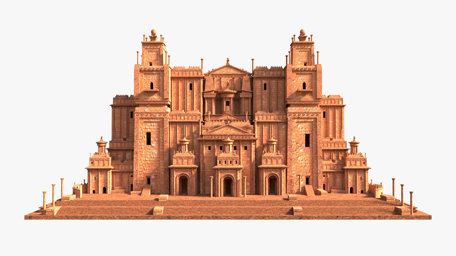 3D Model Fantasy Petra Palace - TurboSquid 2233391