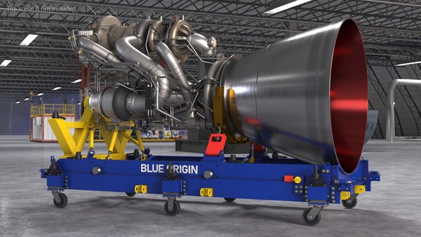 modelo 3d Rocket Engine BE-4 a Cart - TurboSquid 2037555