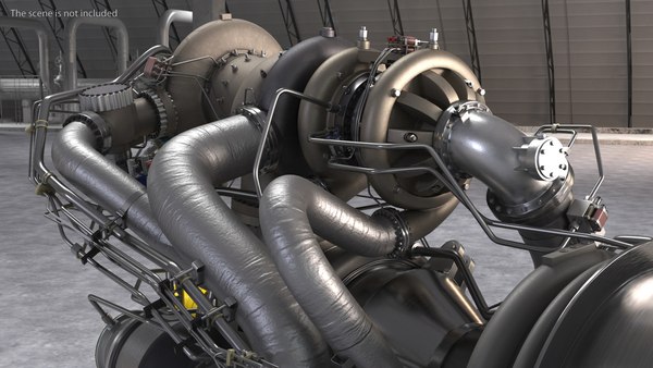 modelo 3d Rocket Engine BE-4 a Cart - TurboSquid 2037555