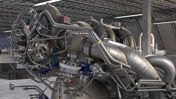 modelo 3d Rocket Engine BE-4 a Cart - TurboSquid 2037555