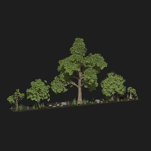 3D Root 5 Trees Low-poly - TurboSquid 1774677