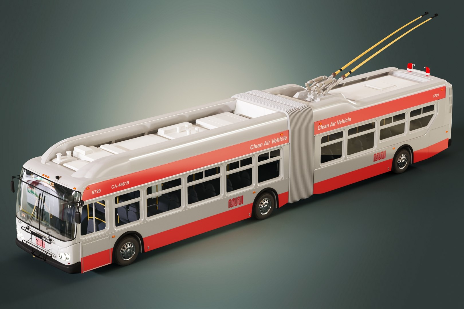 San Francisco Trolleybus SFMTA MUNI 3D Model - TurboSquid 1871892