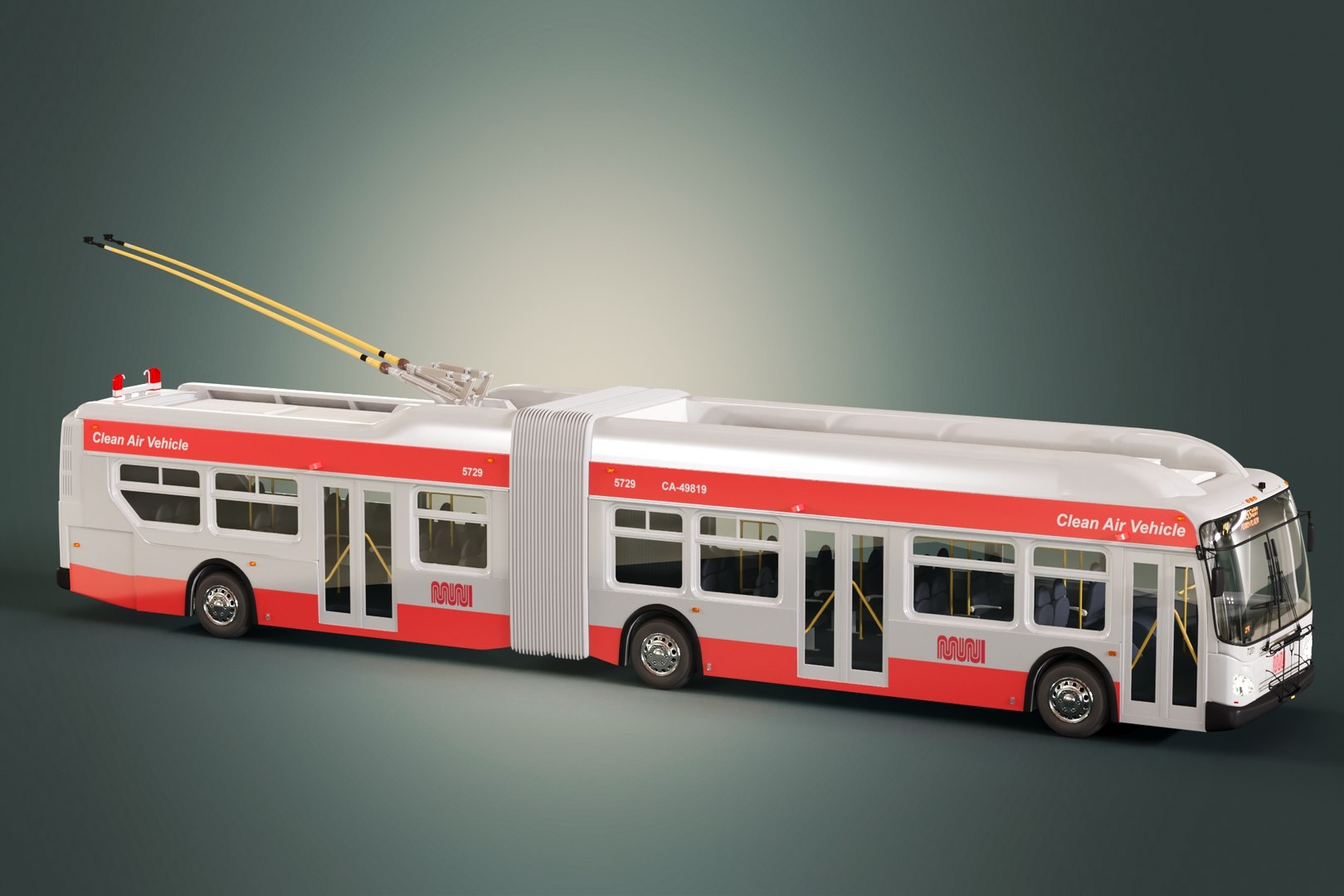 San Francisco Trolleybus SFMTA MUNI 3D Model - TurboSquid 1871892