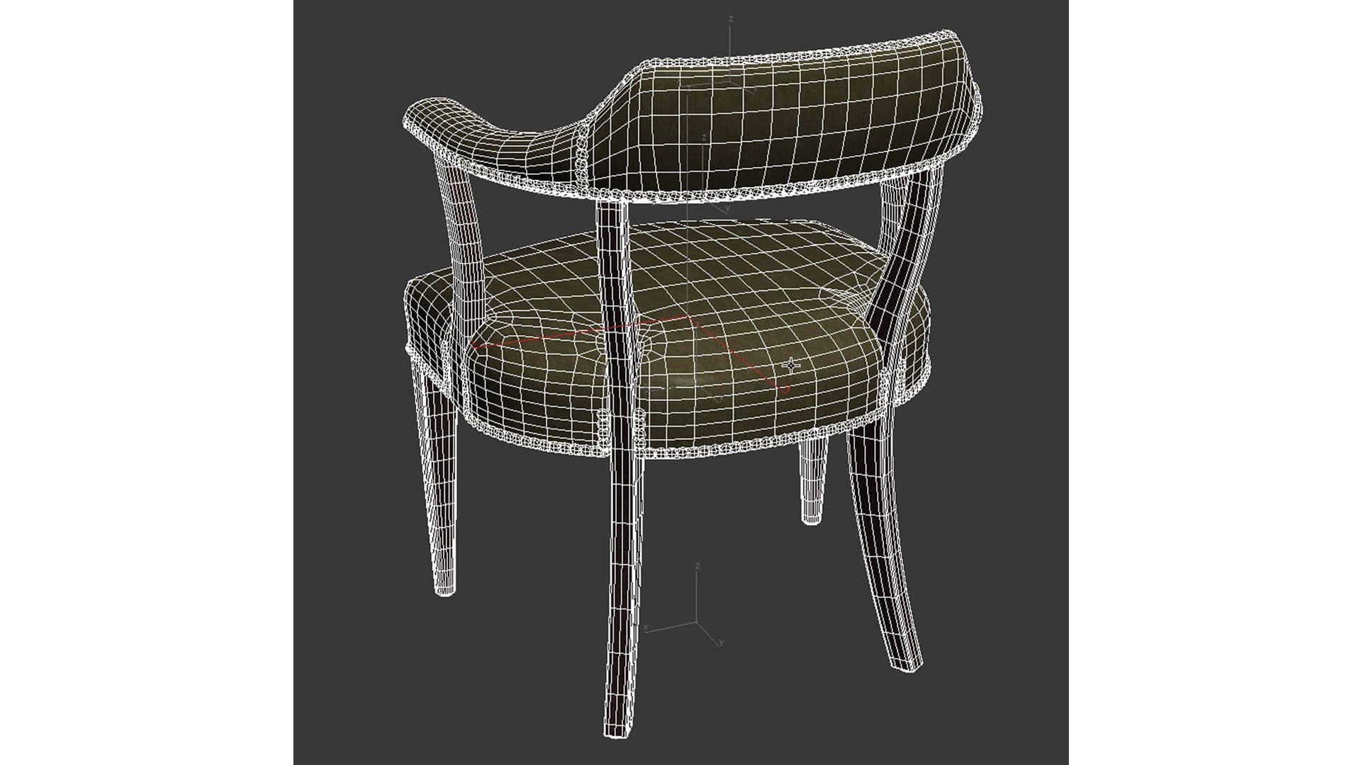 Vintage Hickory Chair Company Leather Library Chair 3D Model ...