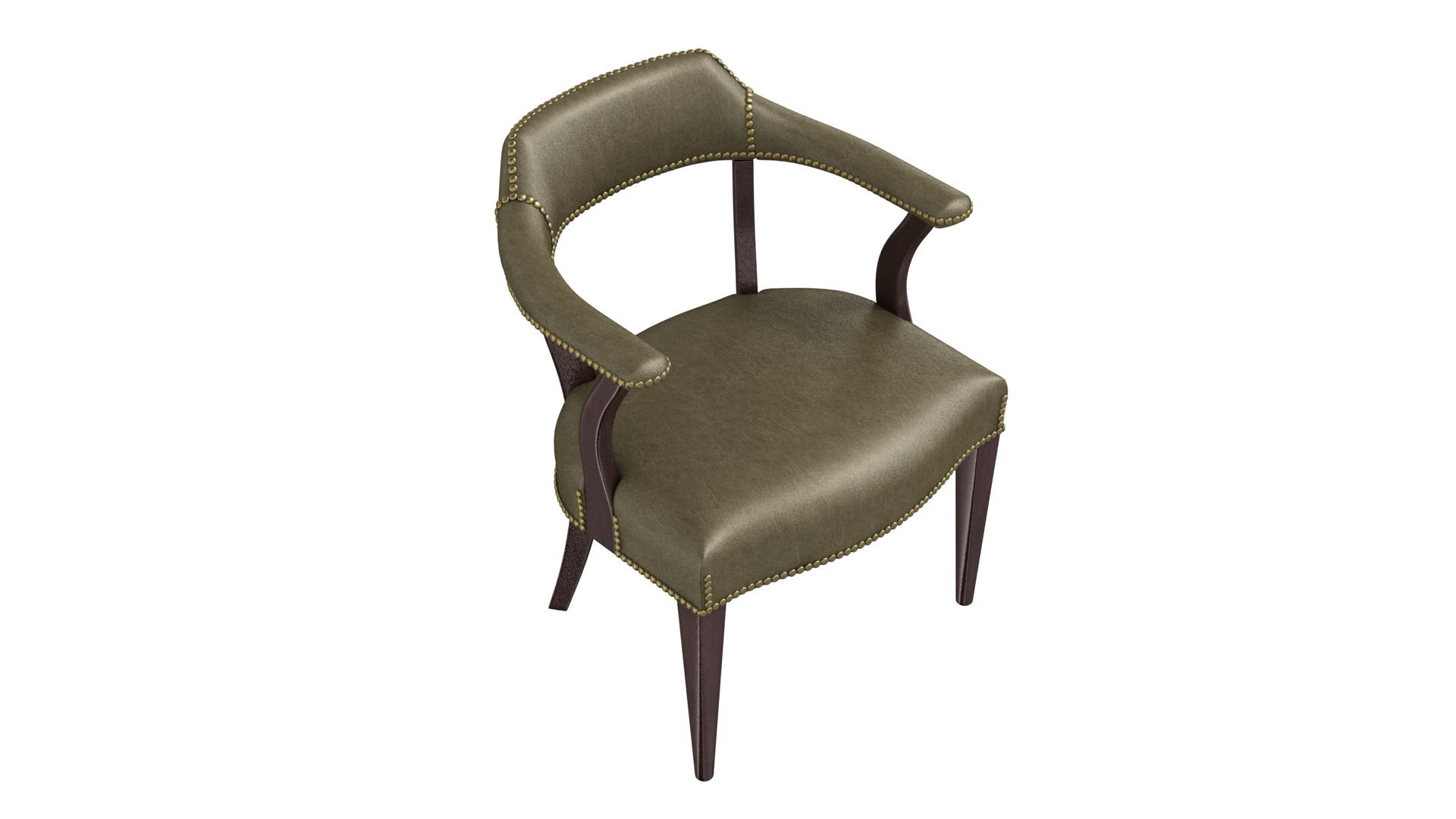 Vintage Hickory Chair Company Leather Library Chair 3D Model ...