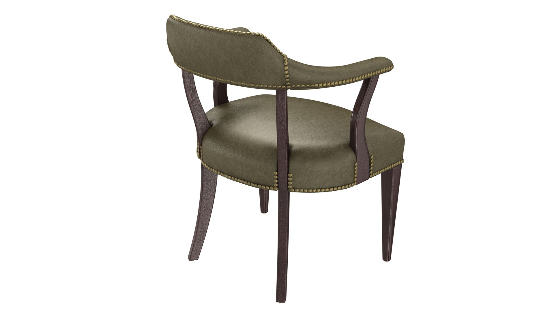 Vintage Hickory Chair Company Leather Library Chair 3D Model ...