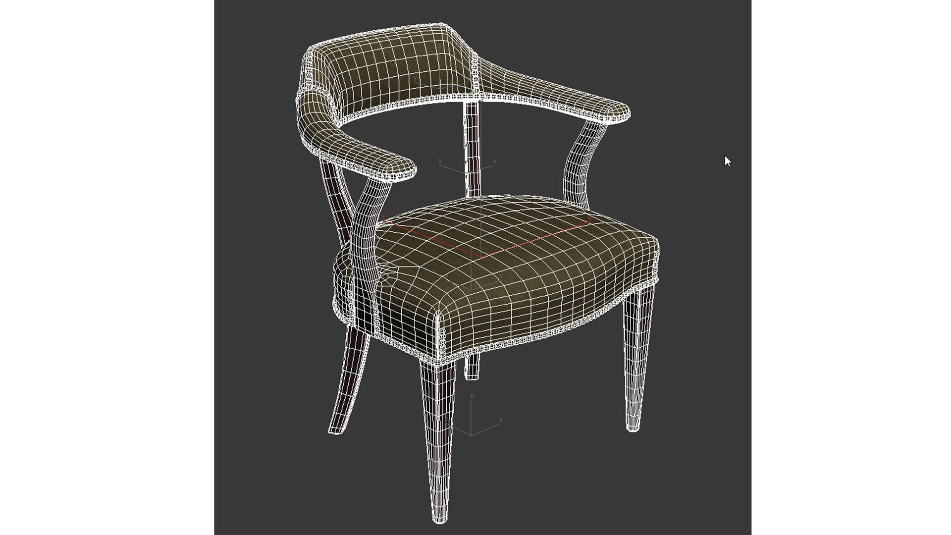 Vintage Hickory Chair Company Leather Library Chair 3D Model ...