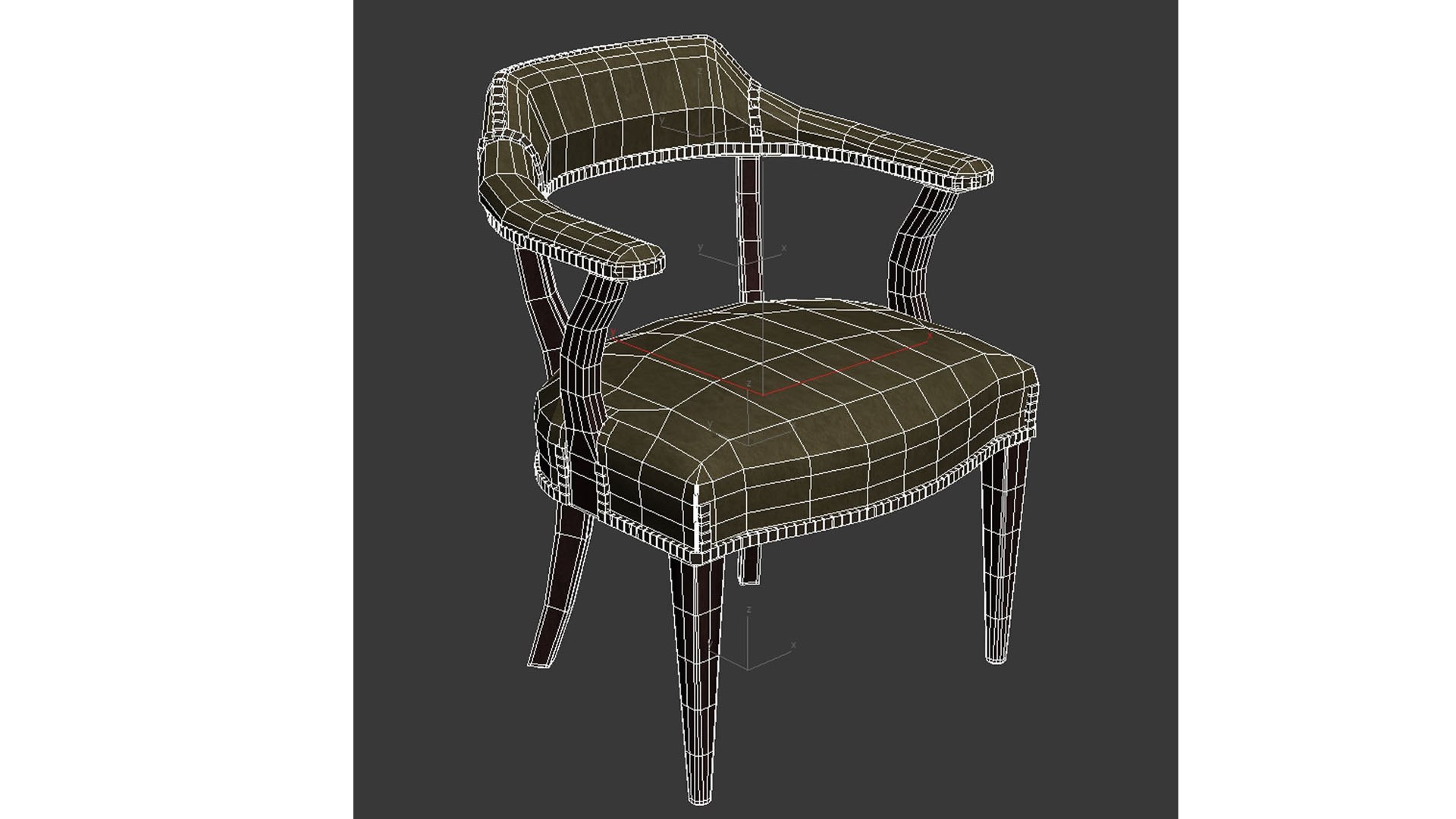 Vintage Hickory Chair Company Leather Library Chair 3D Model ...
