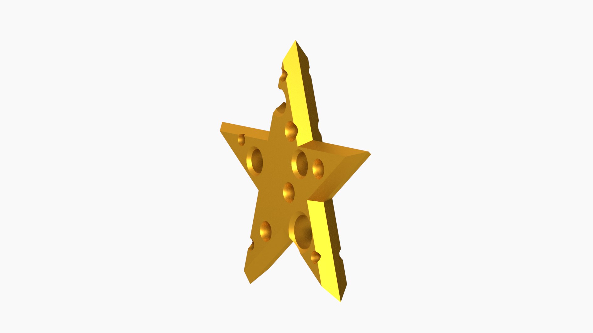 Cheesy star 3D - TurboSquid 1848354
