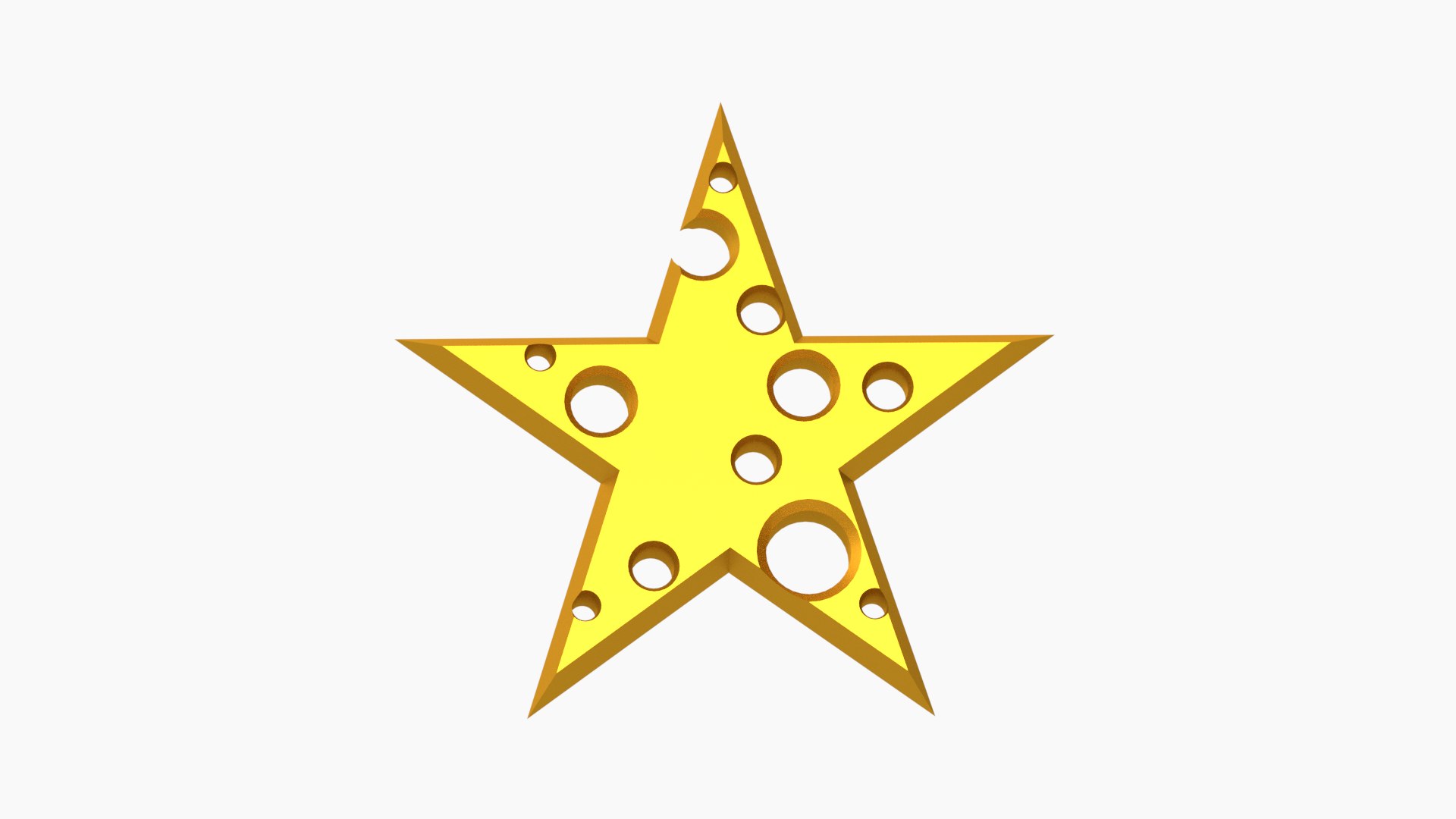 Cheesy star 3D - TurboSquid 1848354