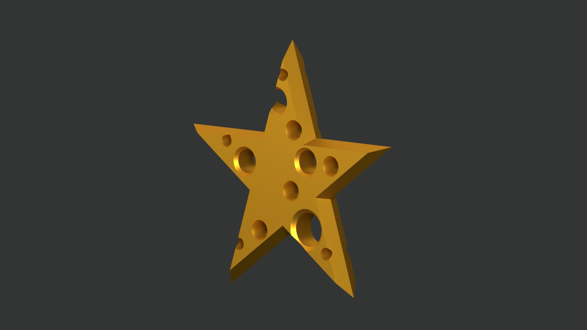 Cheesy star 3D - TurboSquid 1848354