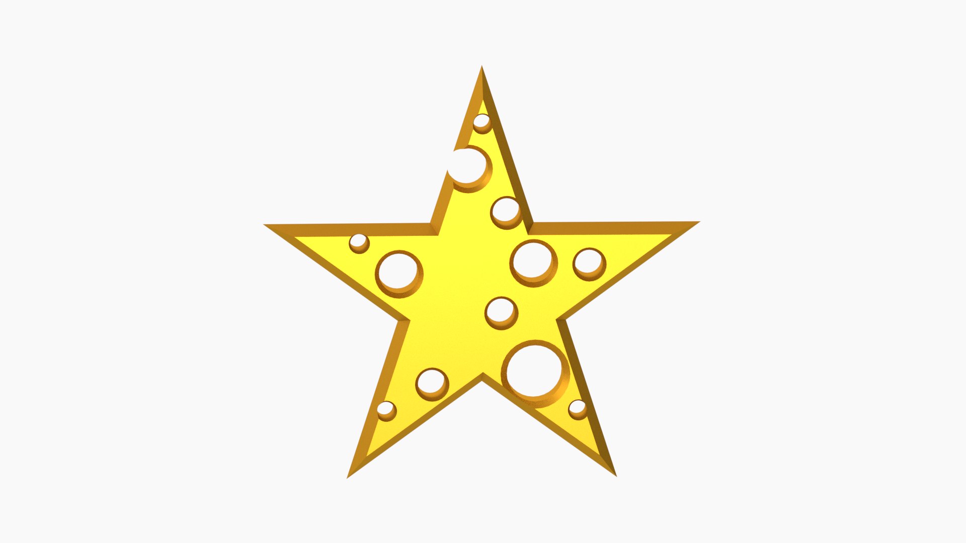 Cheesy star 3D - TurboSquid 1848354