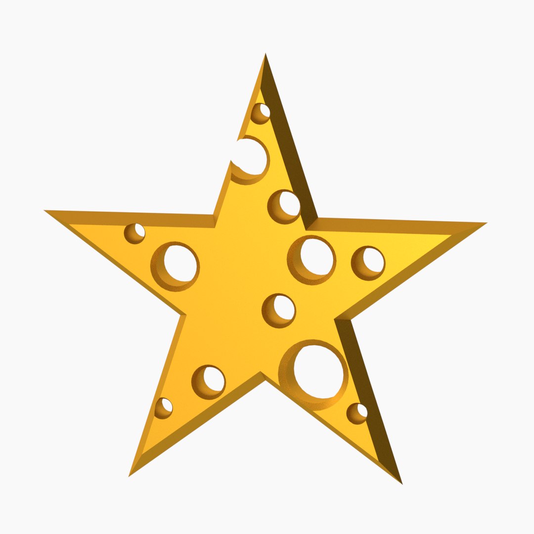 Cheesy star 3D - TurboSquid 1848354