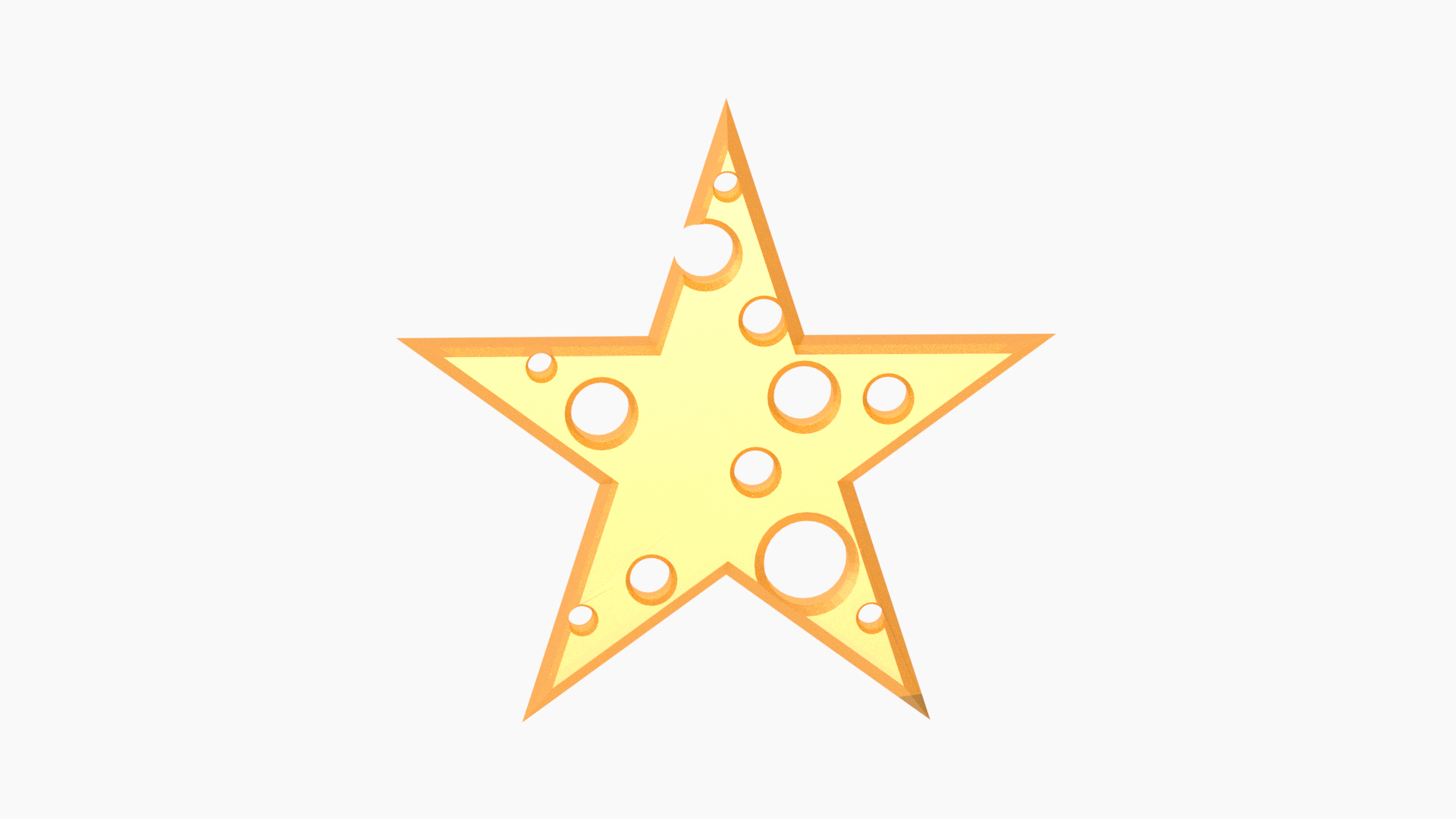 Cheesy star 3D - TurboSquid 1848354