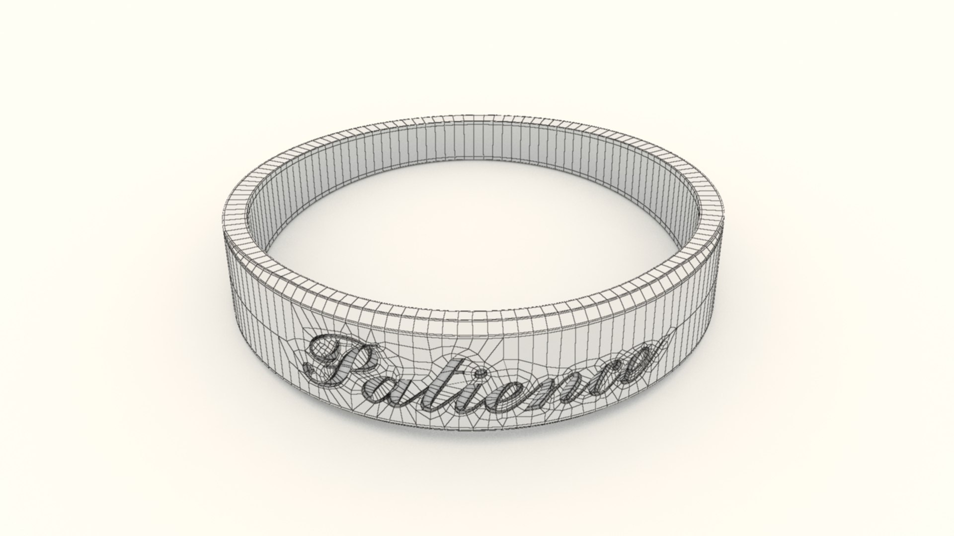 3D Patience Ring Female Platinum - TurboSquid 1913719