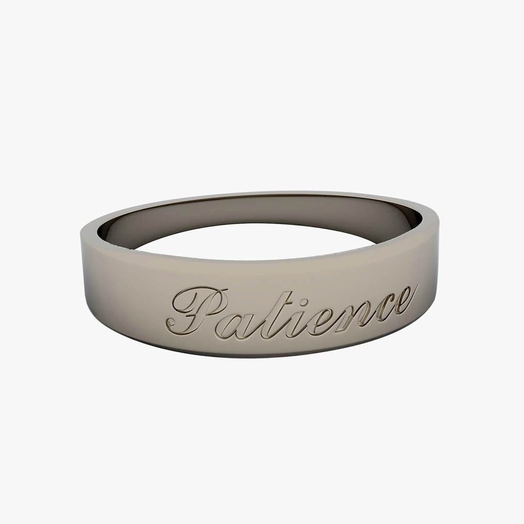 3D Patience Ring Female Platinum - TurboSquid 1913719