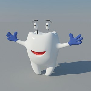3D Cartoon Tooth Models - Browse & Download Formats - TurboSquid