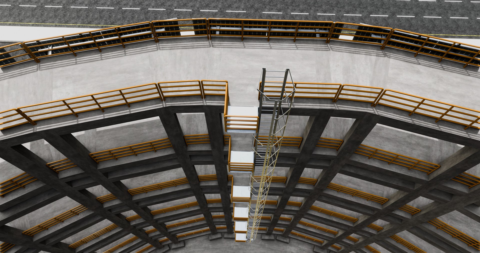 Solar Concrete Tower Type-3 3D Model - TurboSquid 2331339