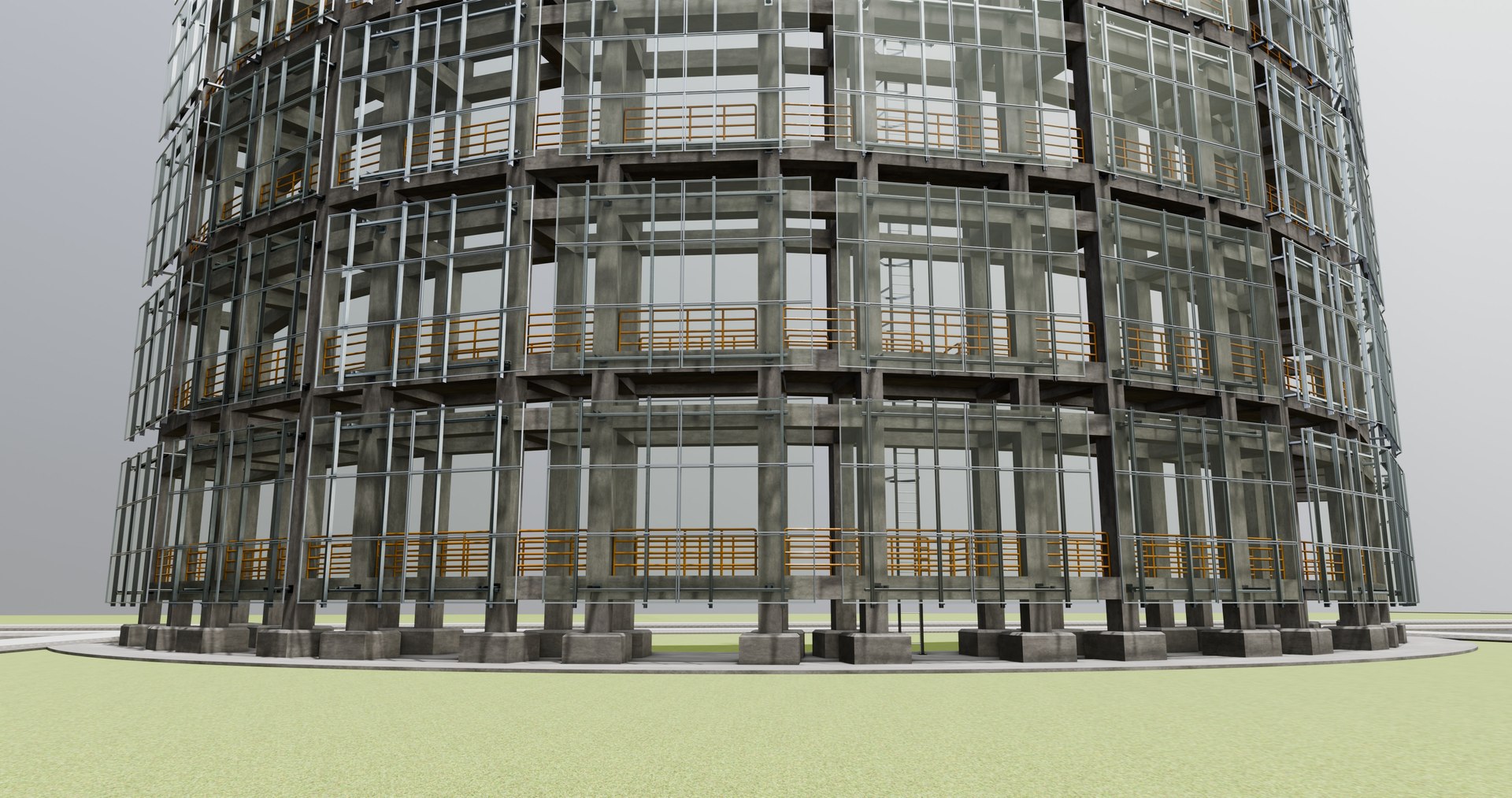 Solar Concrete Tower Type-3 3D Model - TurboSquid 2331339