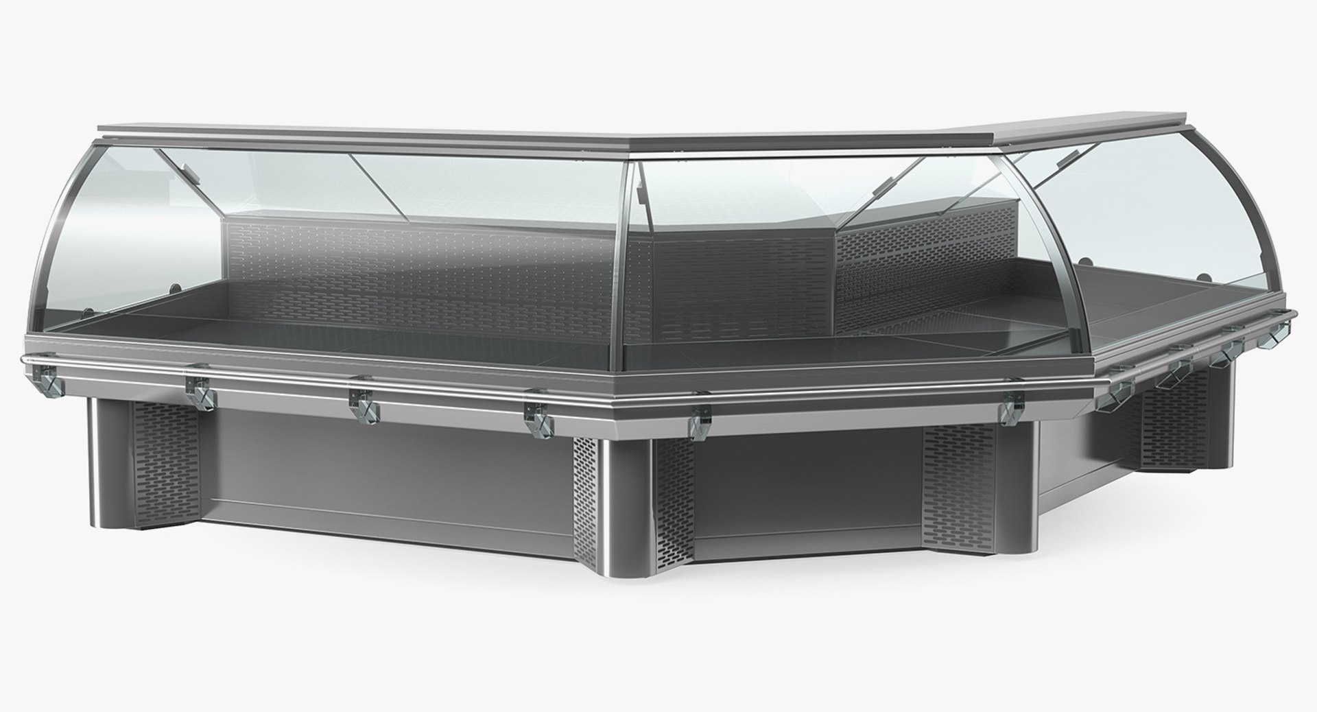 Bend glass meat display 3D - TurboSquid 1408436