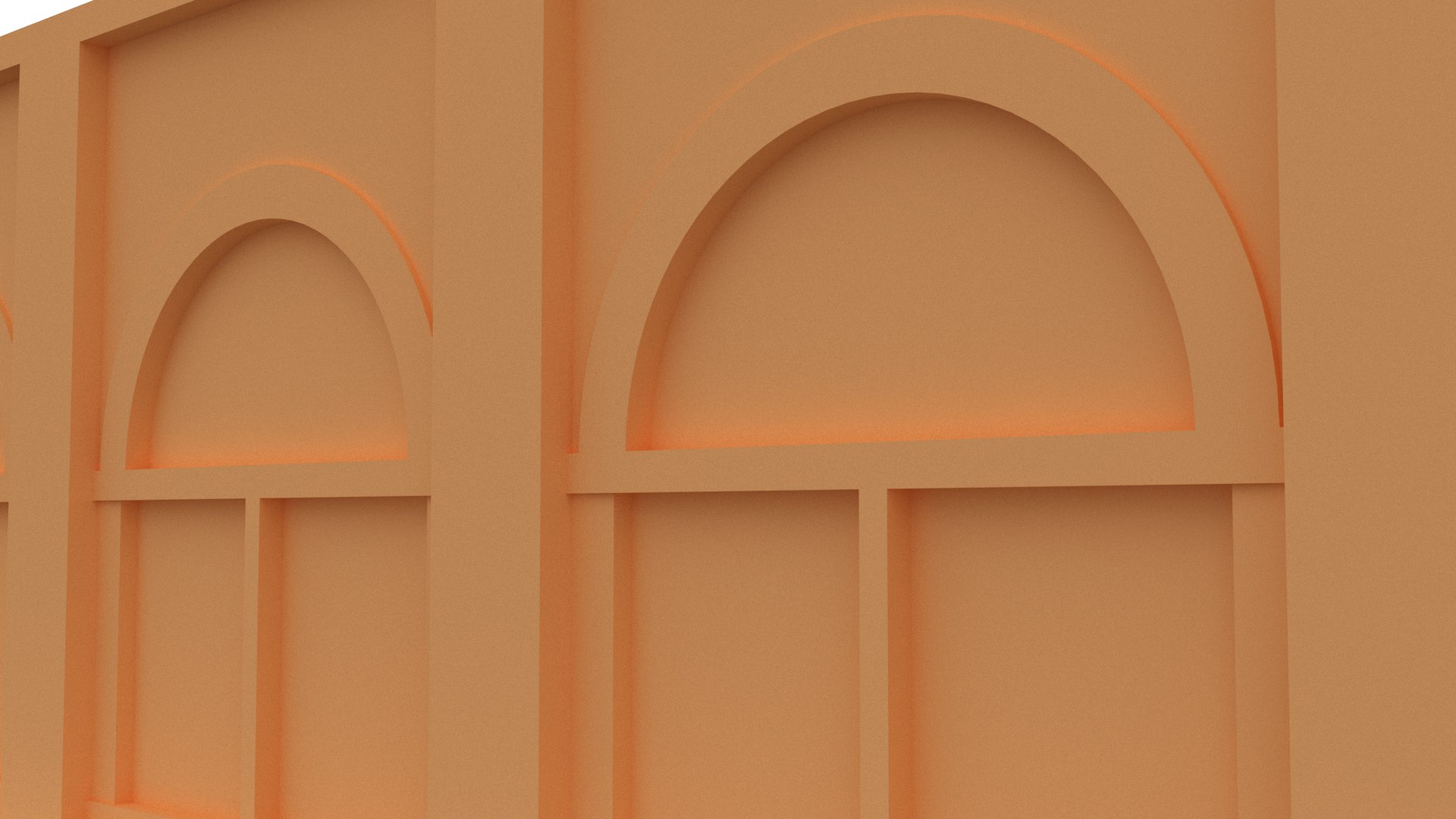 3D Building Front - 4 Arch Sections 008 - TurboSquid 2029831