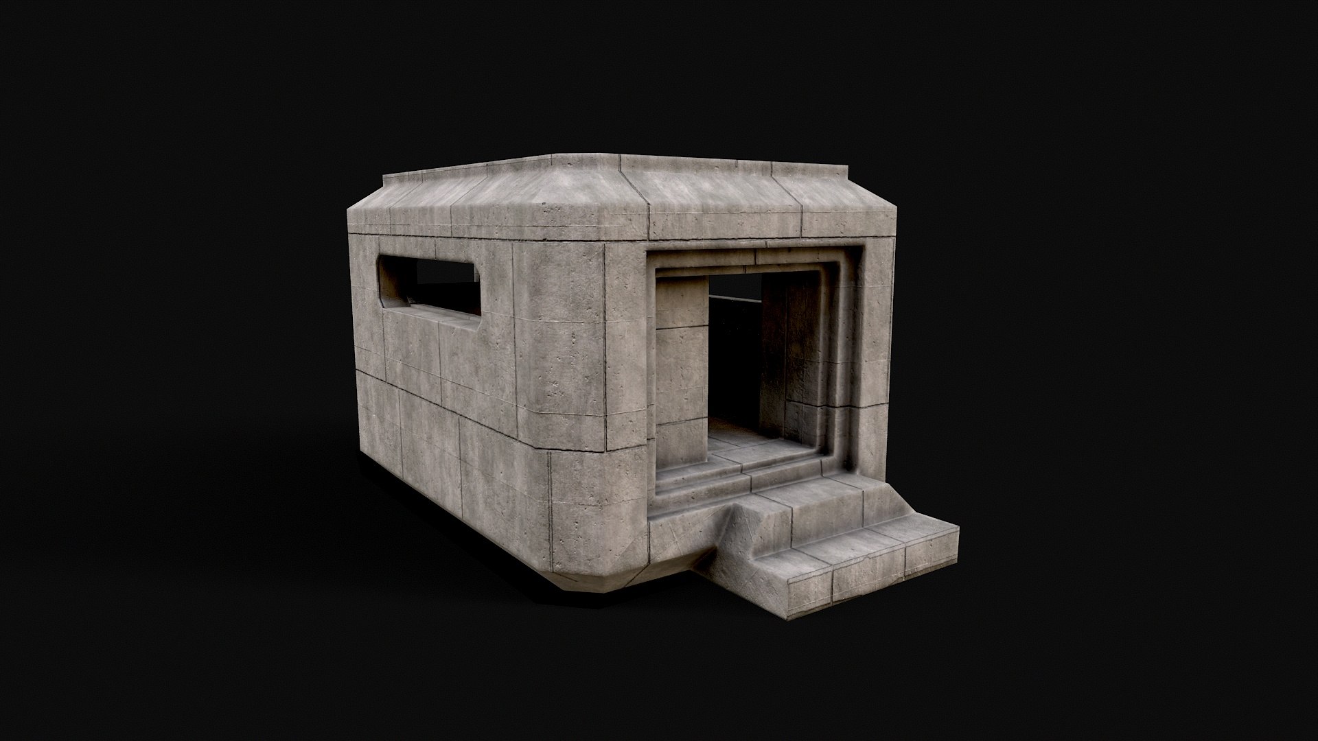 3D Military Concrete Bunker Base 2 - TurboSquid 2358097