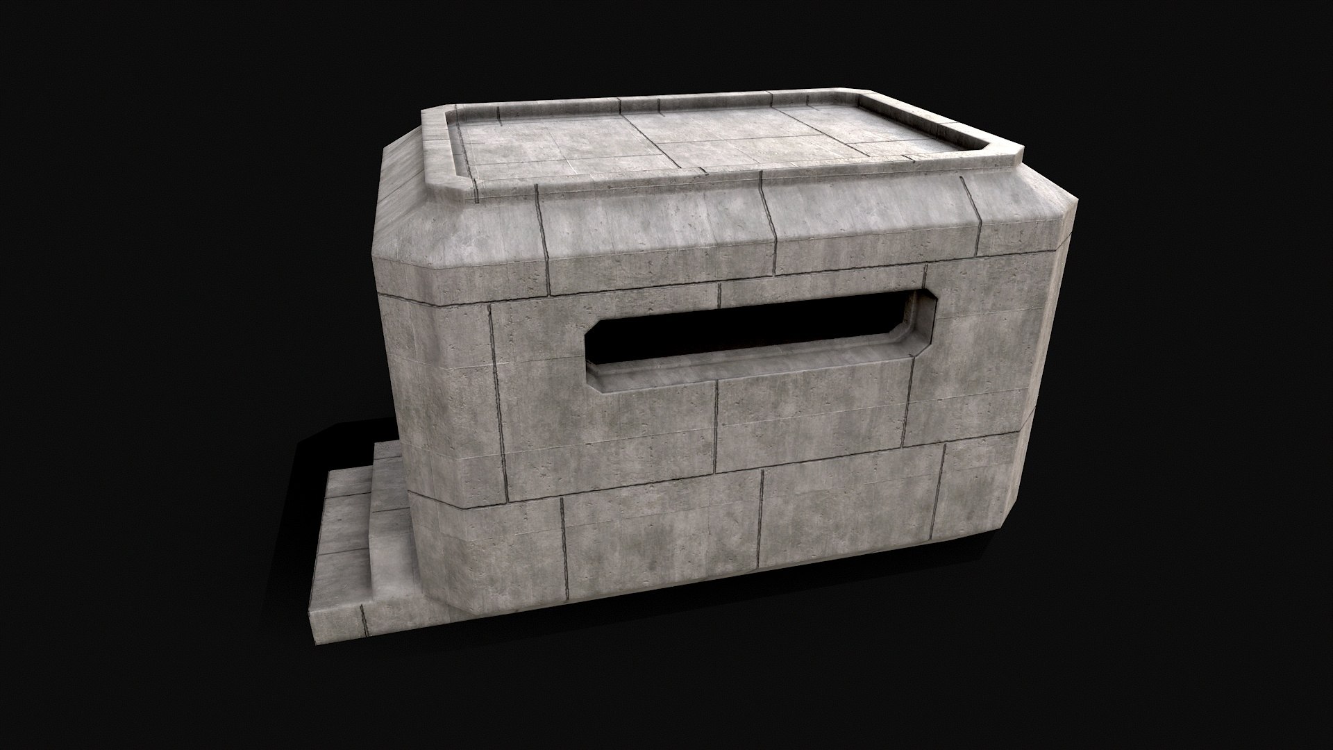 3D Military Concrete Bunker Base 2 - TurboSquid 2358097