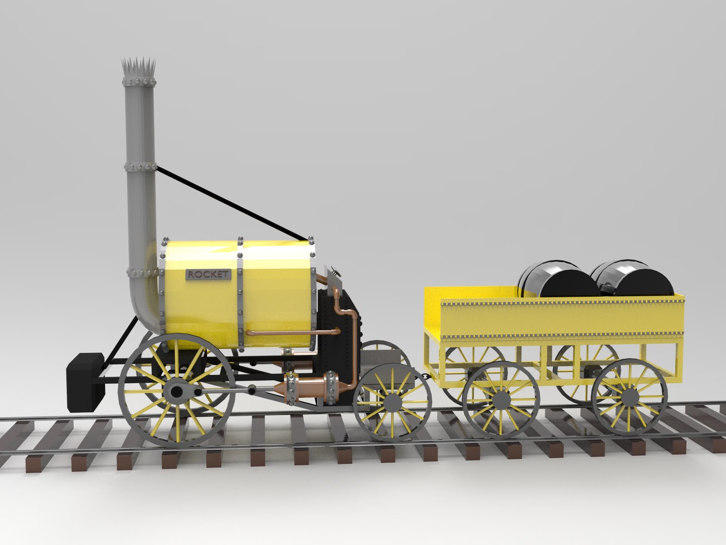 Rocket Locomotive 3D Model - TurboSquid 1831876