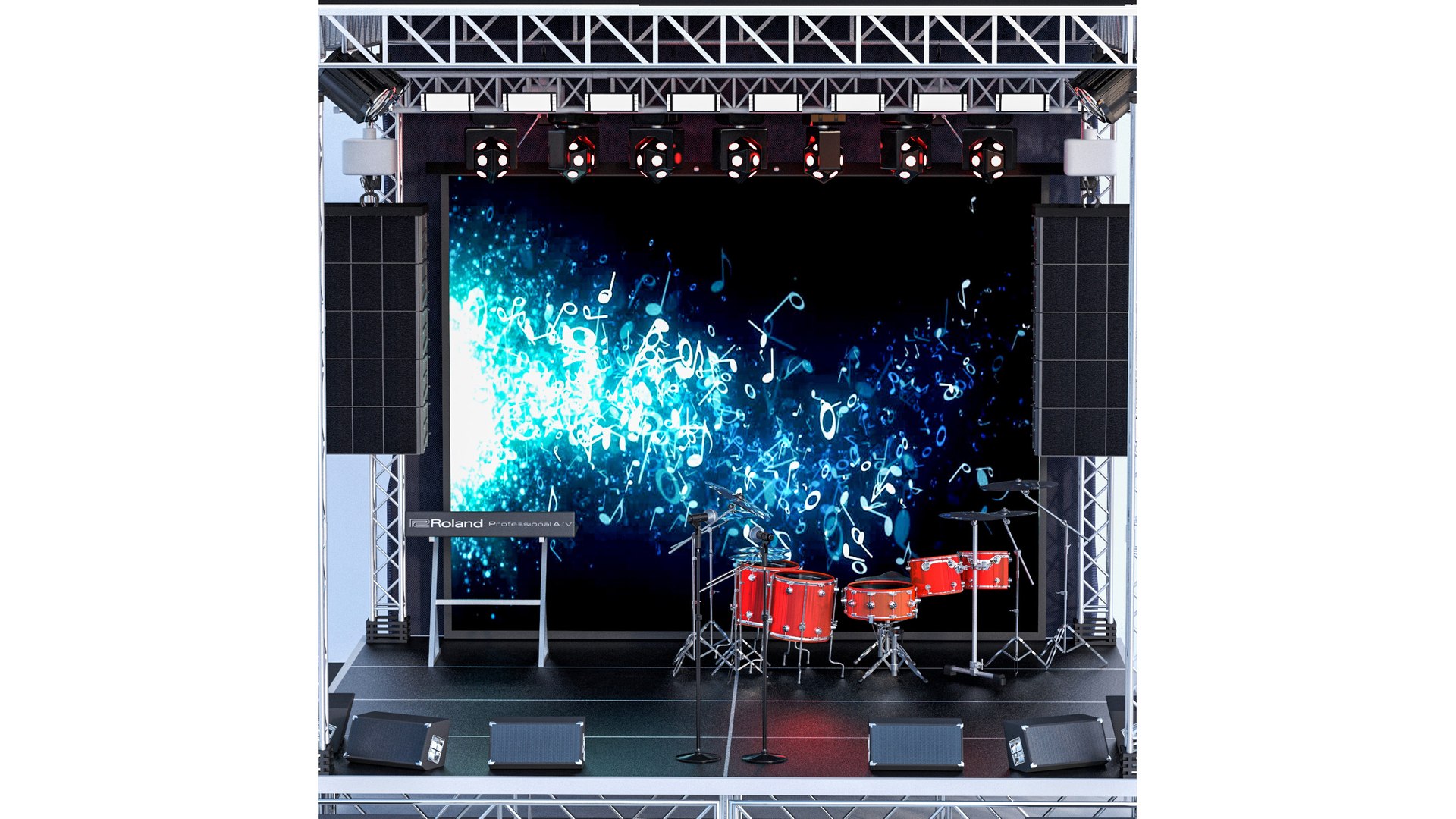 Mini Concert Stage 3 3D Model - TurboSquid 1875313