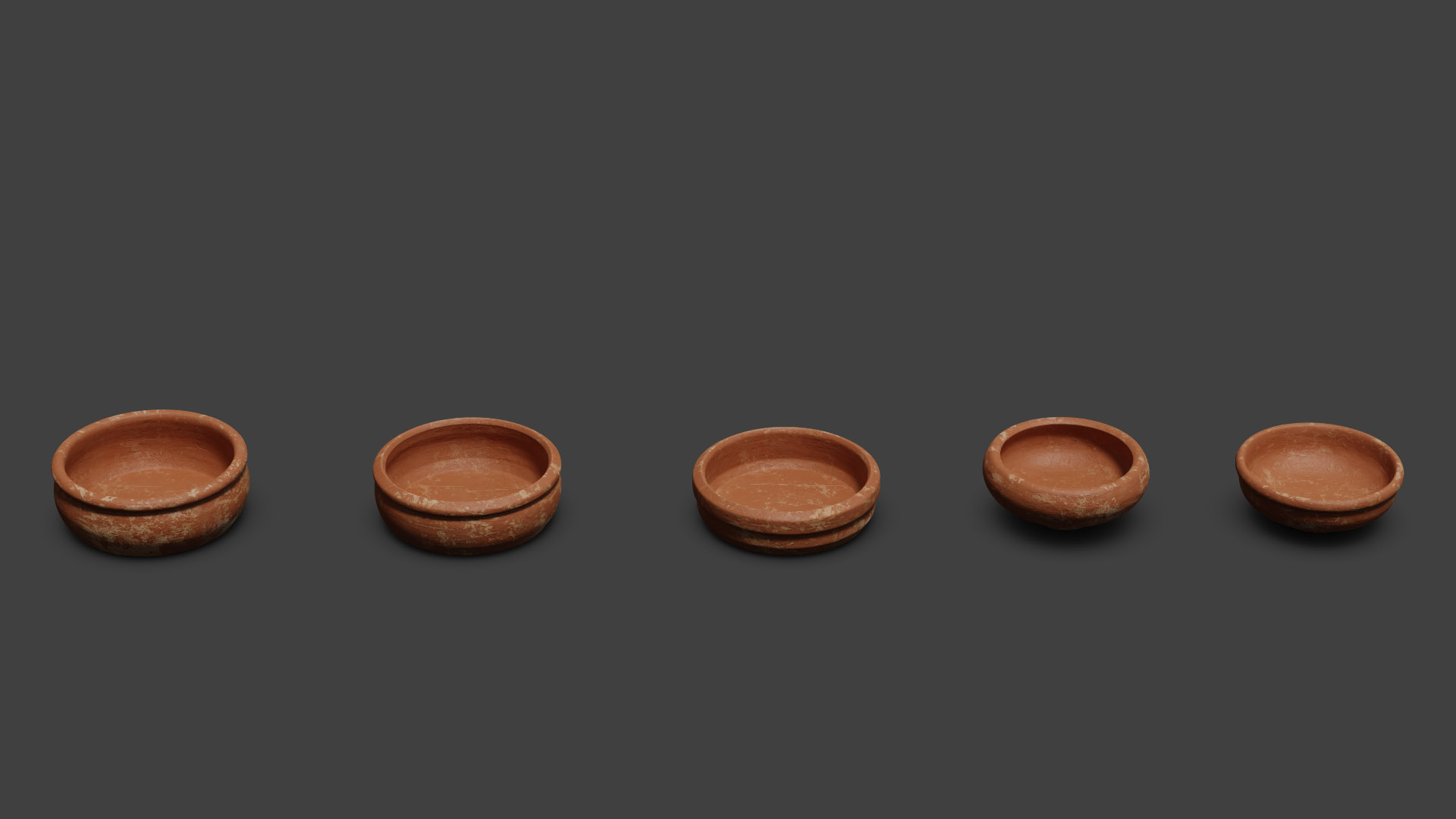 3D Clay Pottery Old - Clay Pot Bundle Model - TurboSquid 1972940