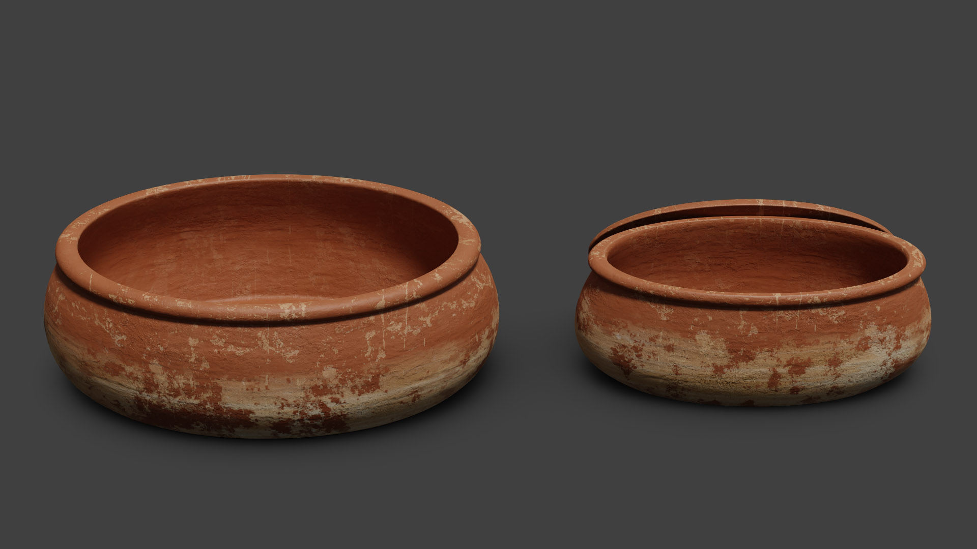 3D Clay Pottery Old - Clay Pot Bundle Model - TurboSquid 1972940