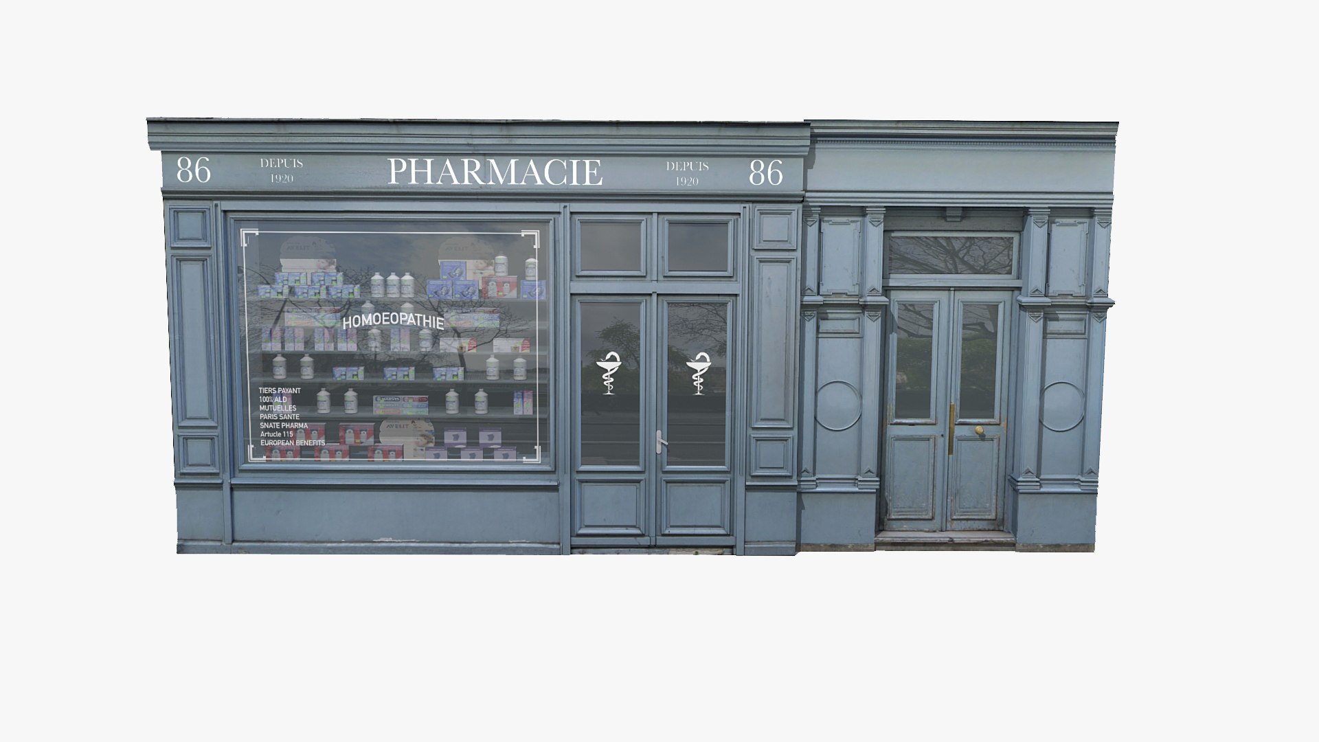 Store facades 3D model - TurboSquid 1639372