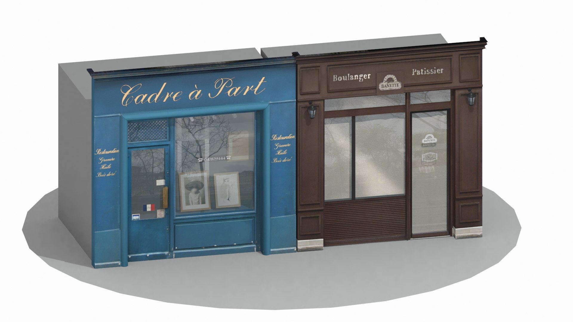 Store facades 3D model - TurboSquid 1639372