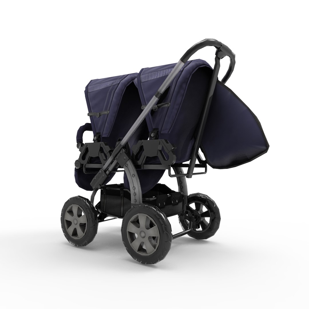 Double Stroller 3d Model
