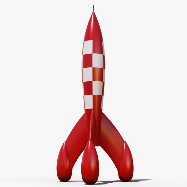 modelo 3d Las aventuras de Tintin Prototipo del cohete rojo ...