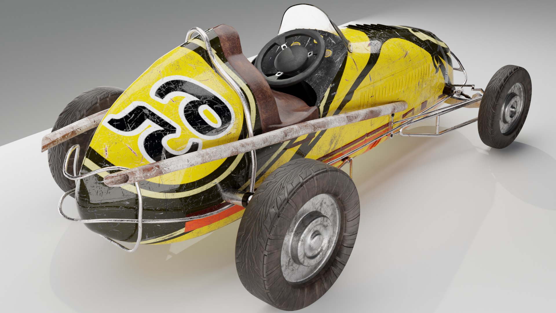 3D Vintage 1940s Racing Speedcar Game Ready Model - TurboSquid 2452820