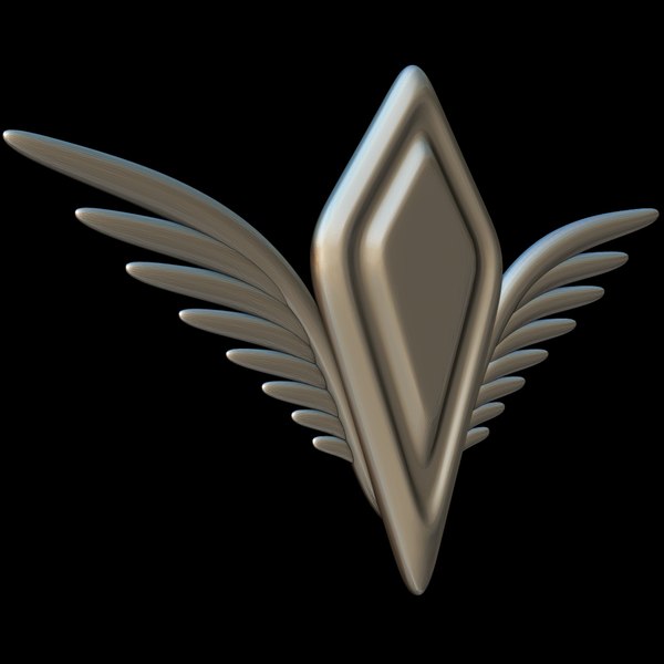 3d wings crest
