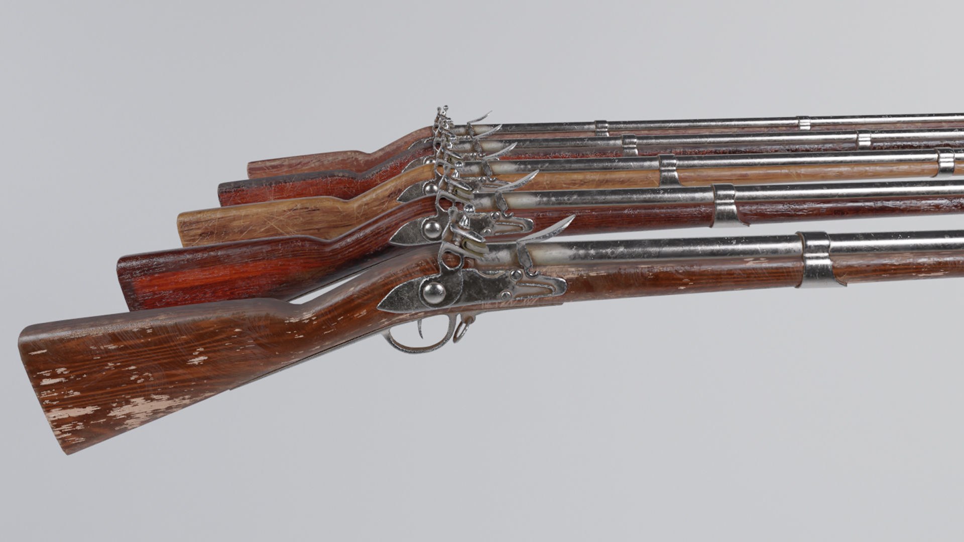 Flintlock Rifle 3D model - TurboSquid 2153742