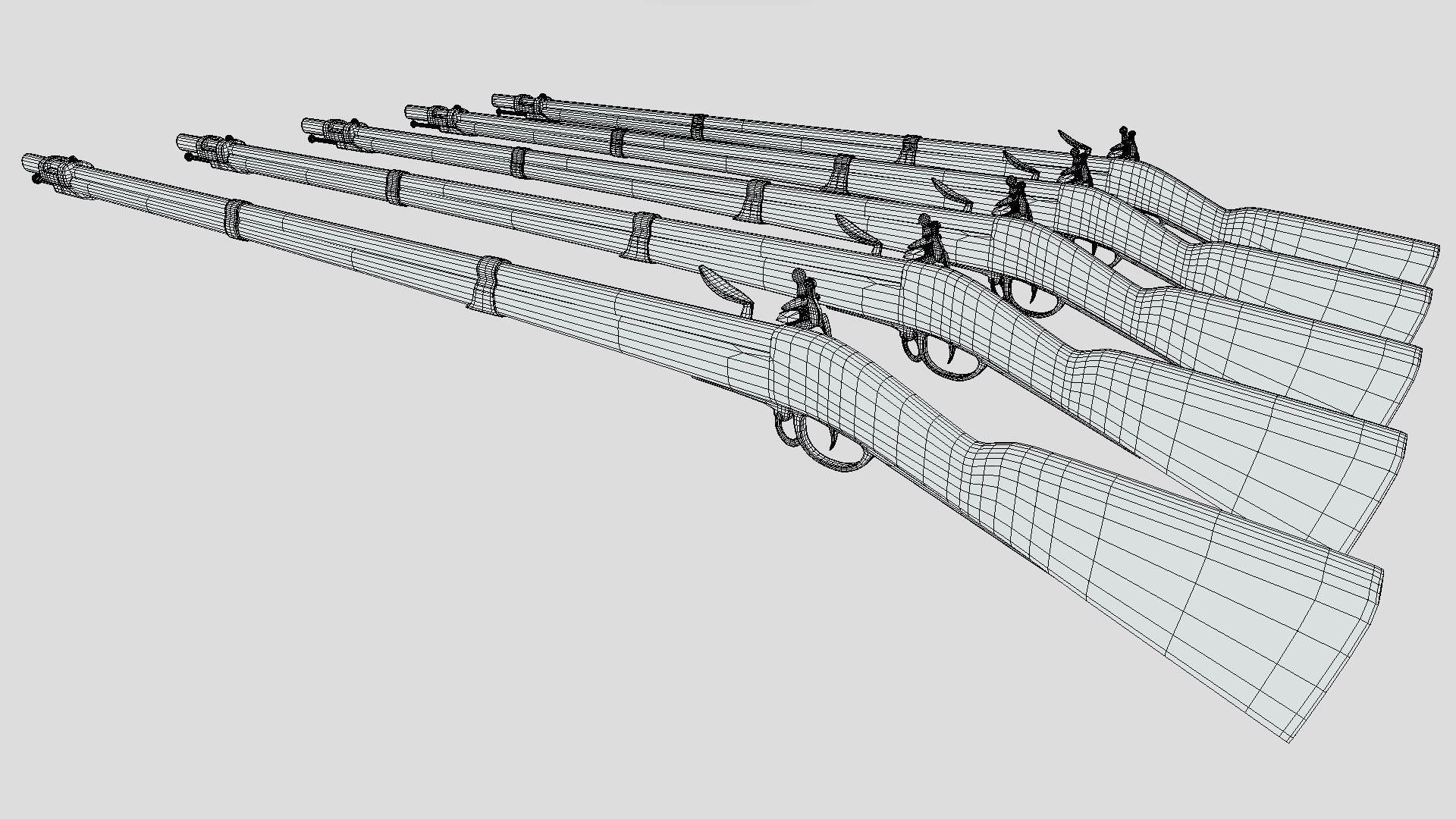 Flintlock Rifle 3D model - TurboSquid 2153742