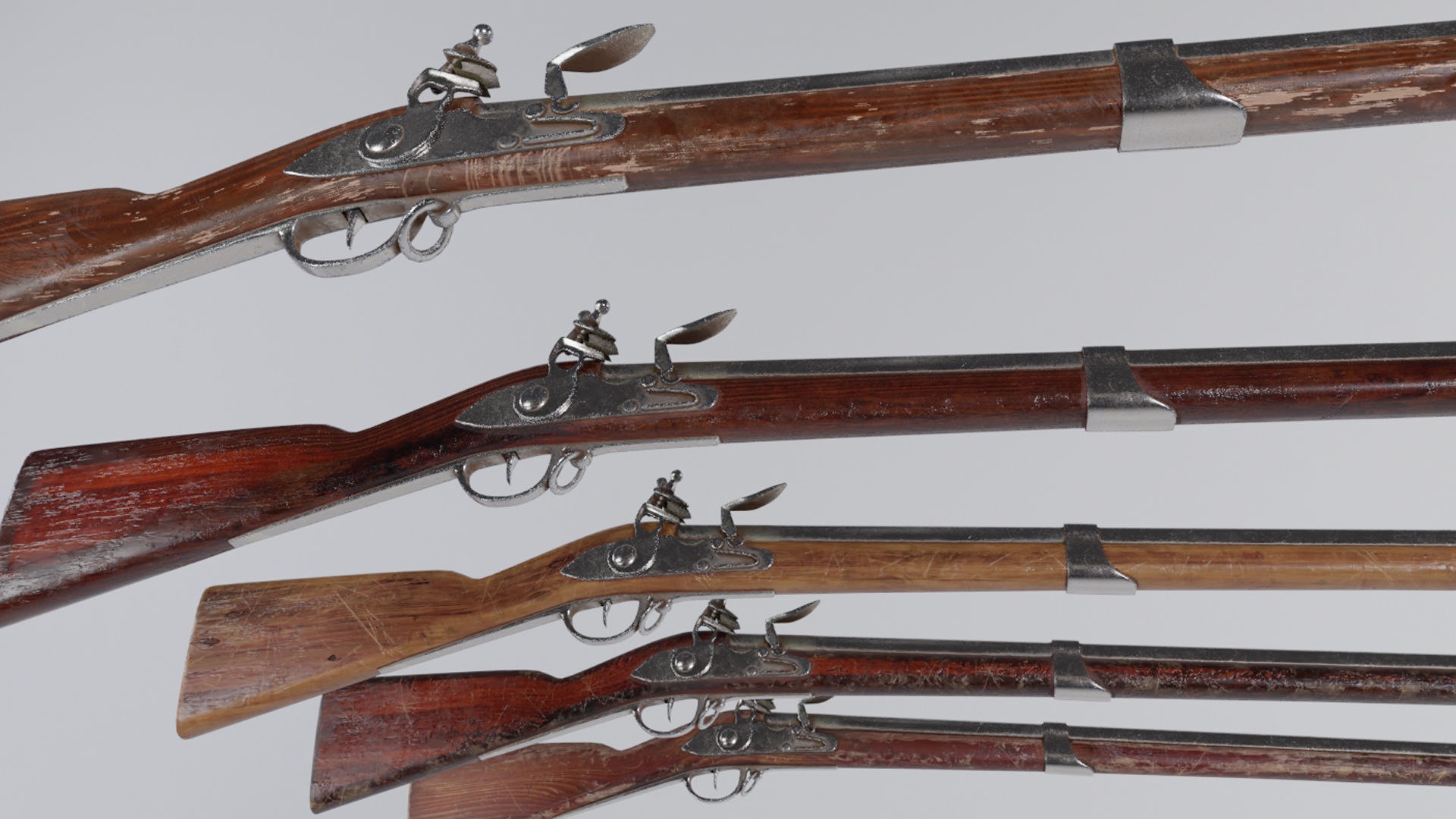 Flintlock Rifle 3D model - TurboSquid 2153742