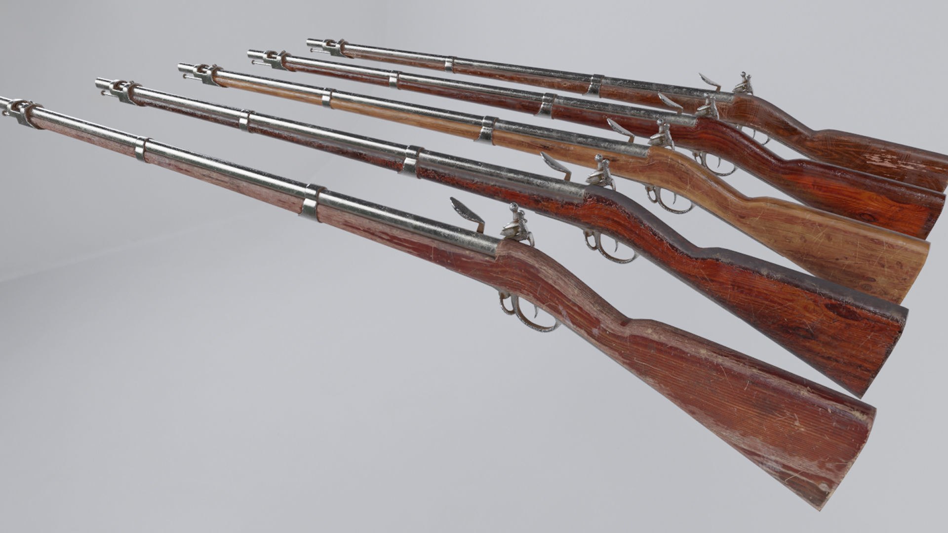 Flintlock Rifle 3D model - TurboSquid 2153742